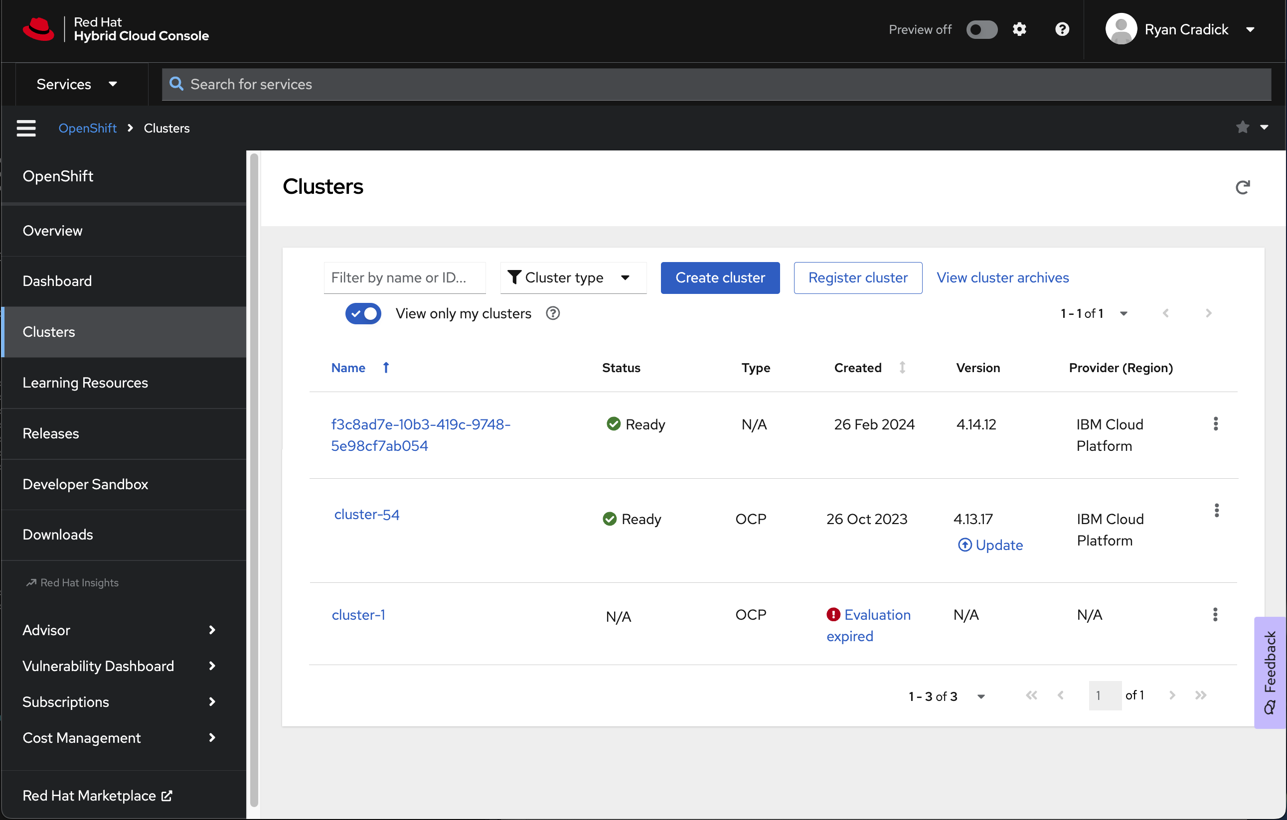 Registering Your Openshift On Ibm Cloud Cluster With Red Hat Ibm