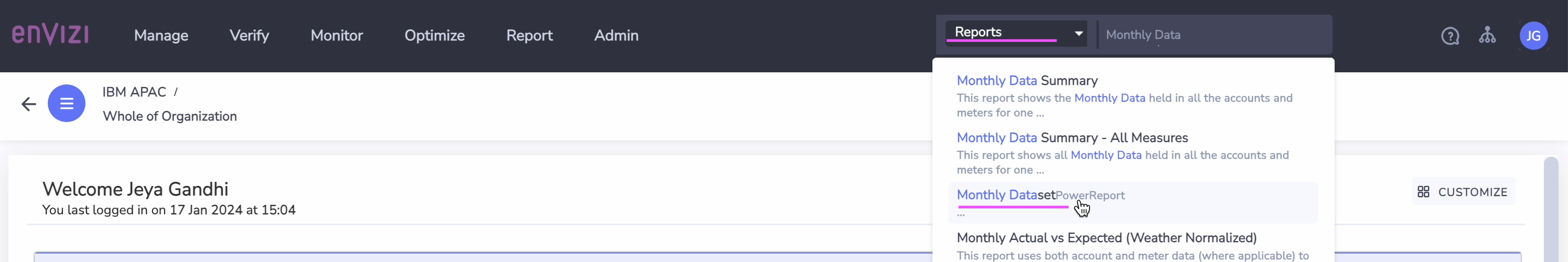 Create Custom Powerreports In Envizi Ibm Developer