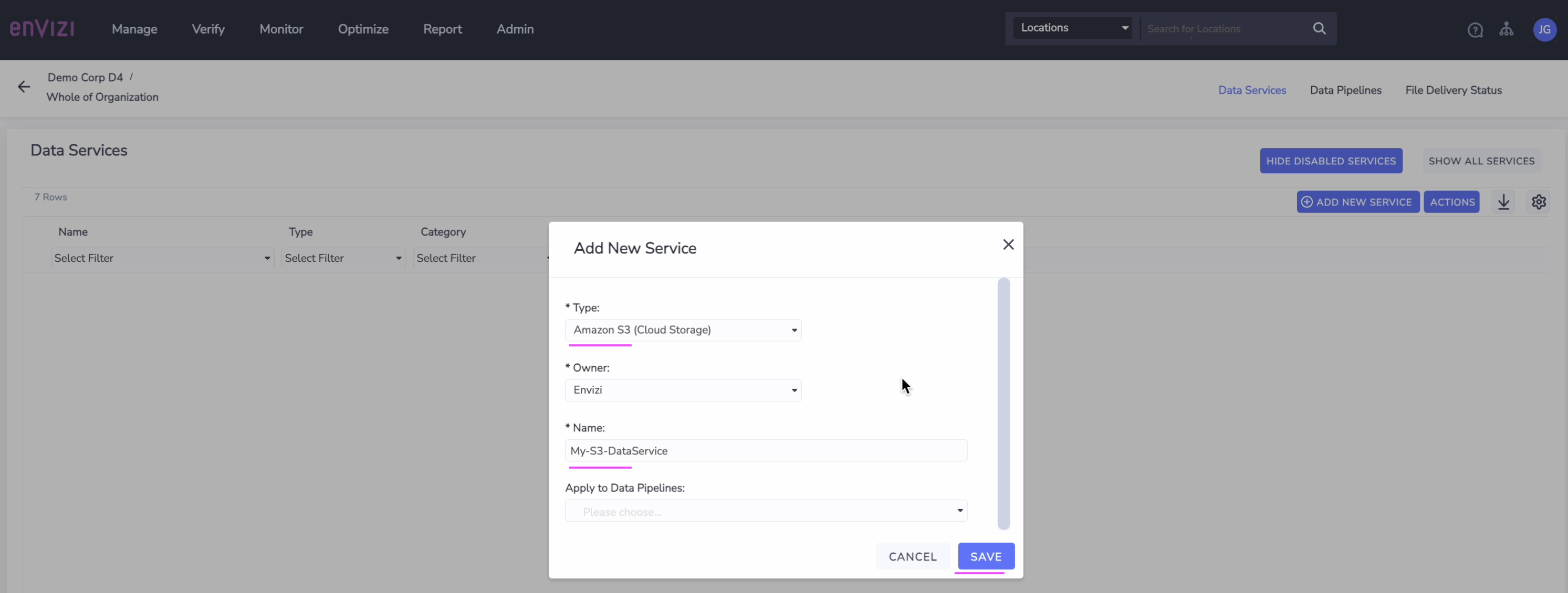 Dataflow Automation For Sending Udc Excel To Aws S3 Bucket In Envizi