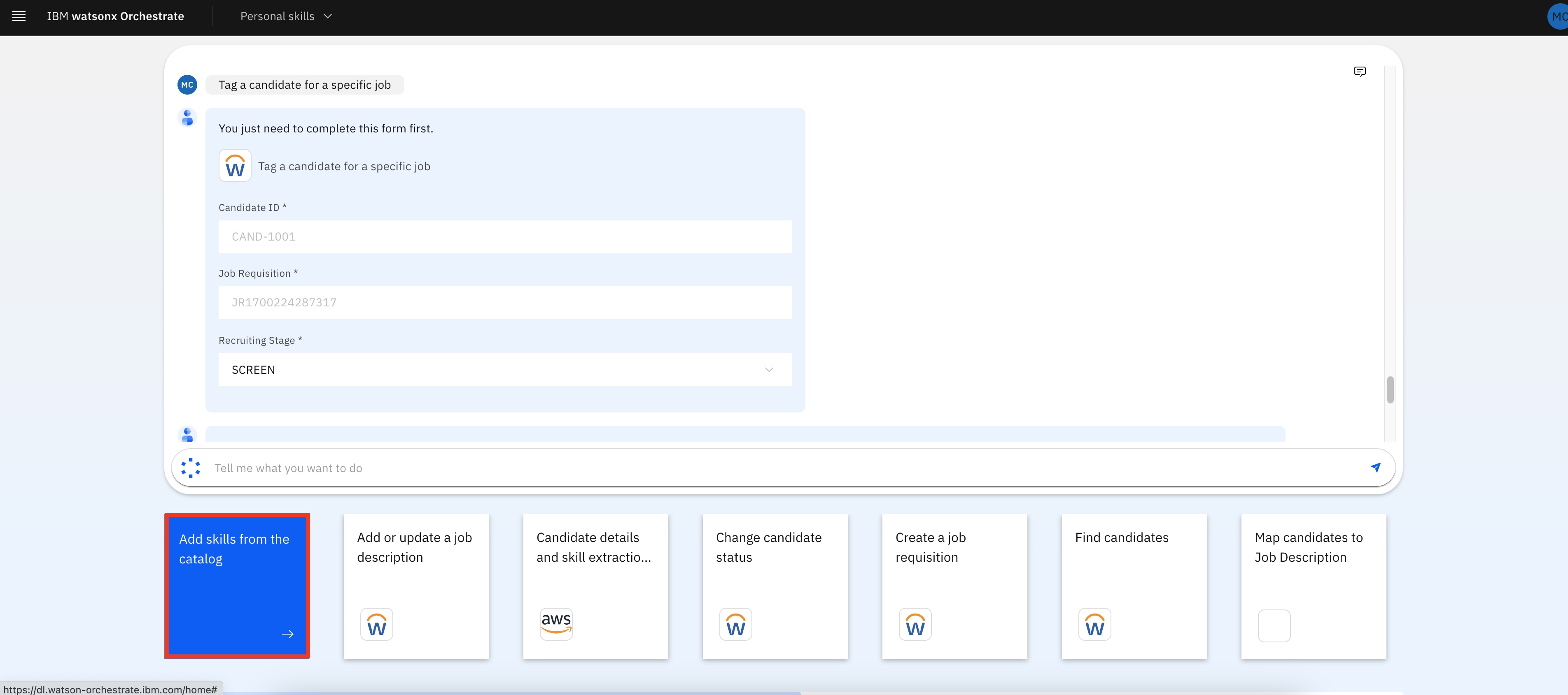 Automate The Talent Acquisition Process With Ibm Watsonx Orchestrate On