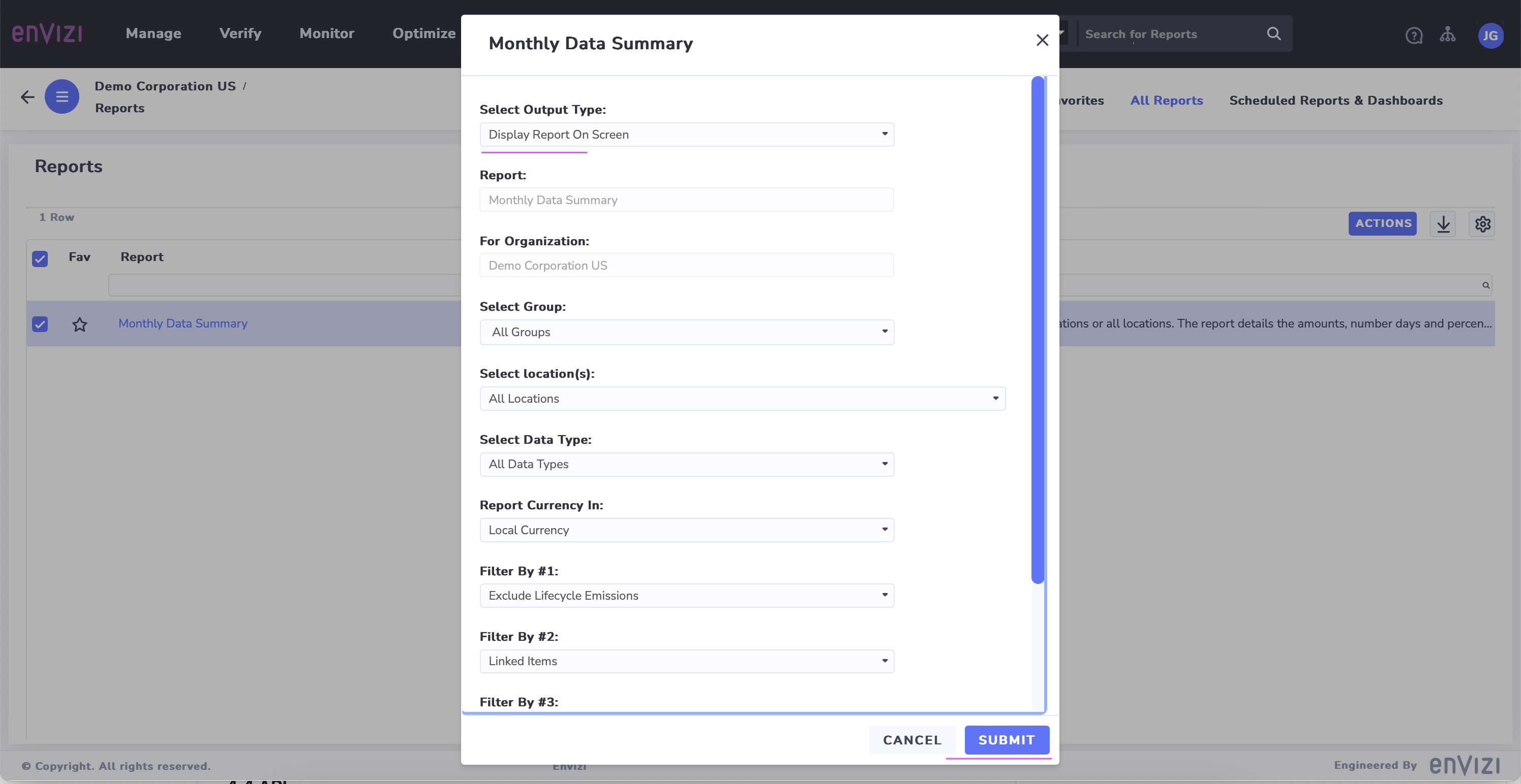 Reports And Dashboards In Ibm Envizi Ibm Developer