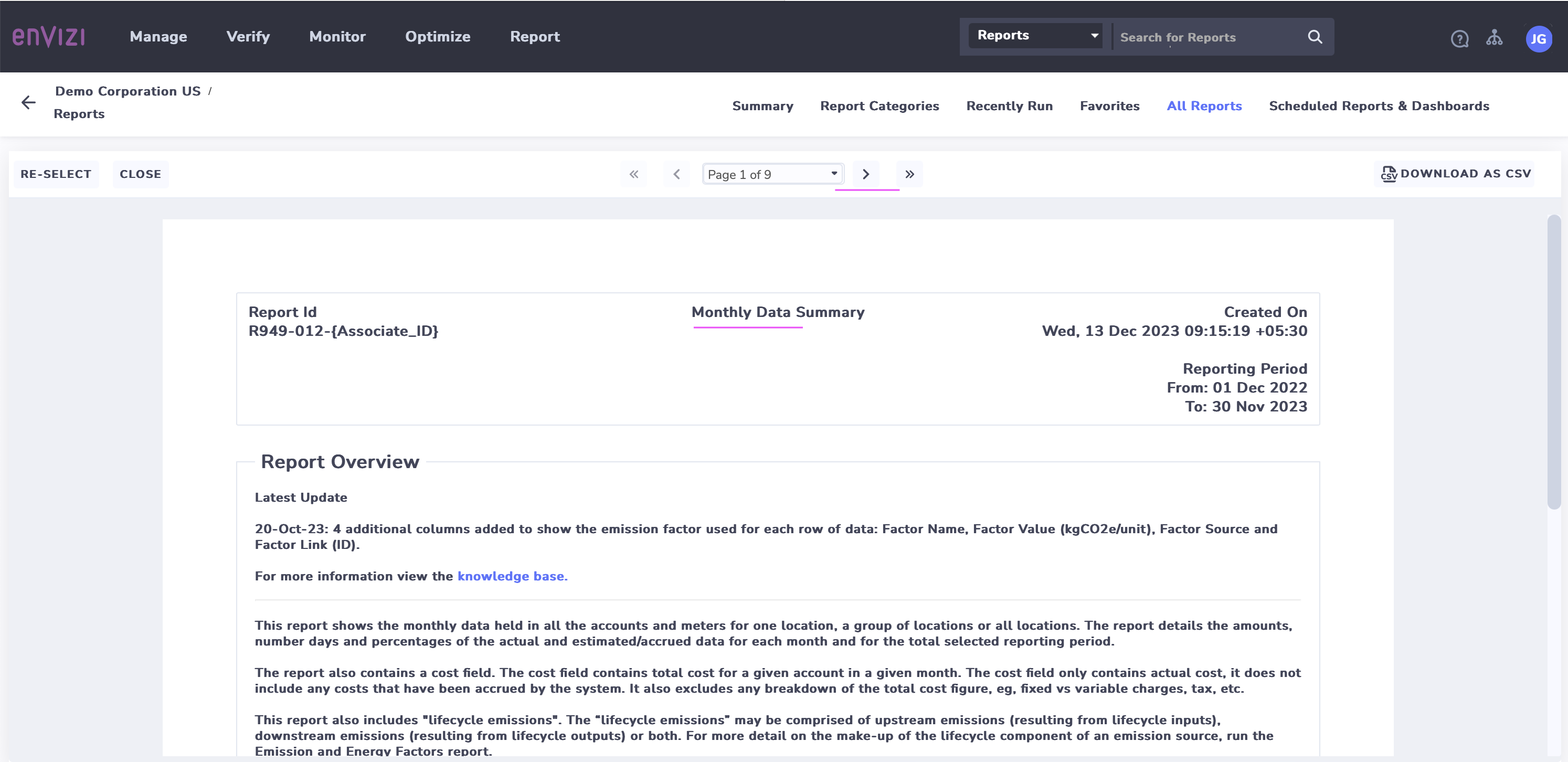 Reports And Dashboards In Ibm Envizi Ibm Developer