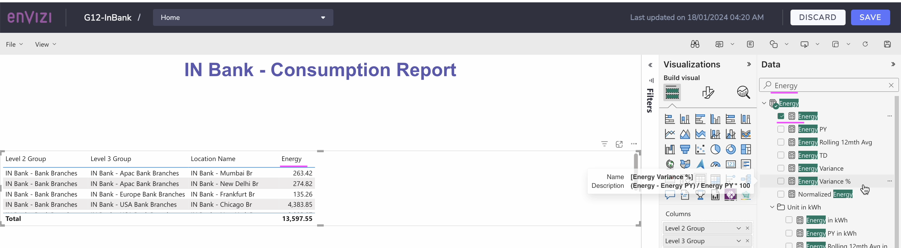 Create custom PowerReports in Envizi - IBM Developer