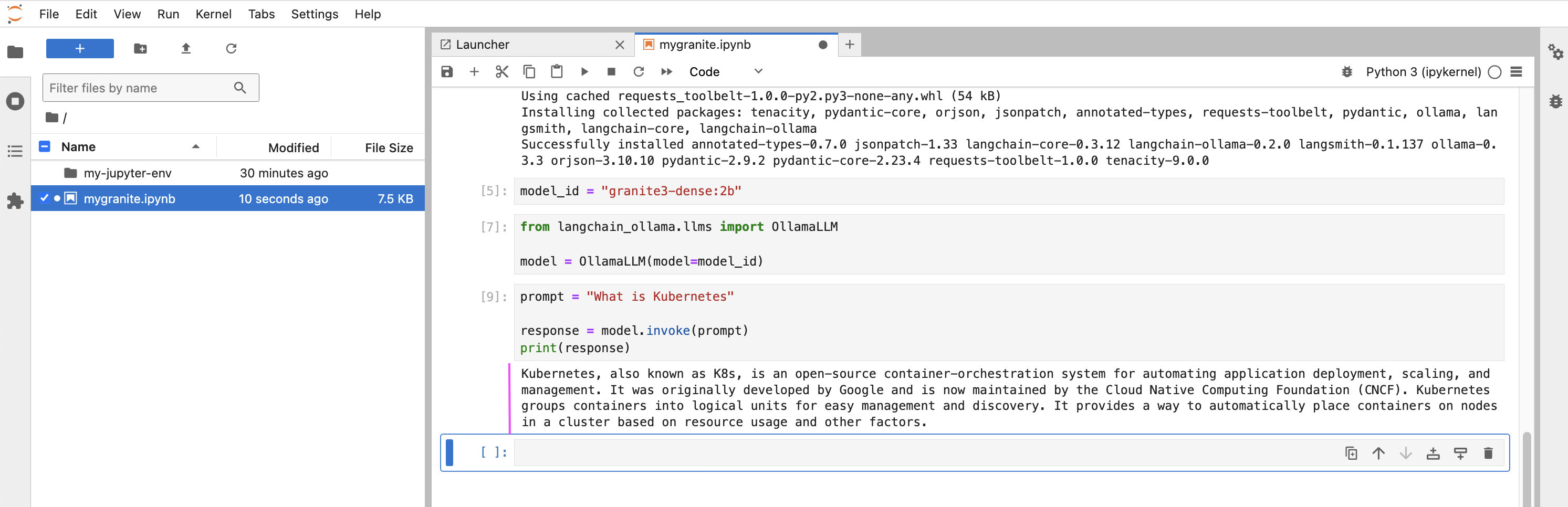 Accessing Ibm Granite Llms In Jupyter Notebook Through Ollama Ibm Developer