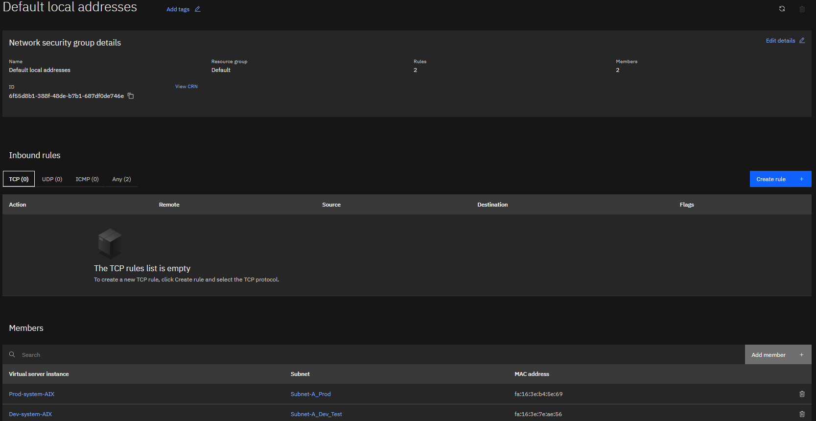 IBM Power Virtual Server network security and address groups - IBM ...