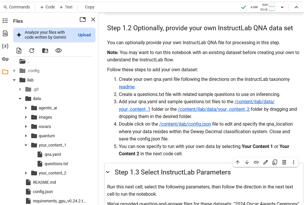 Running InstructLab in a Jupyter Notebook on Colab with a GPU - IBM Developer