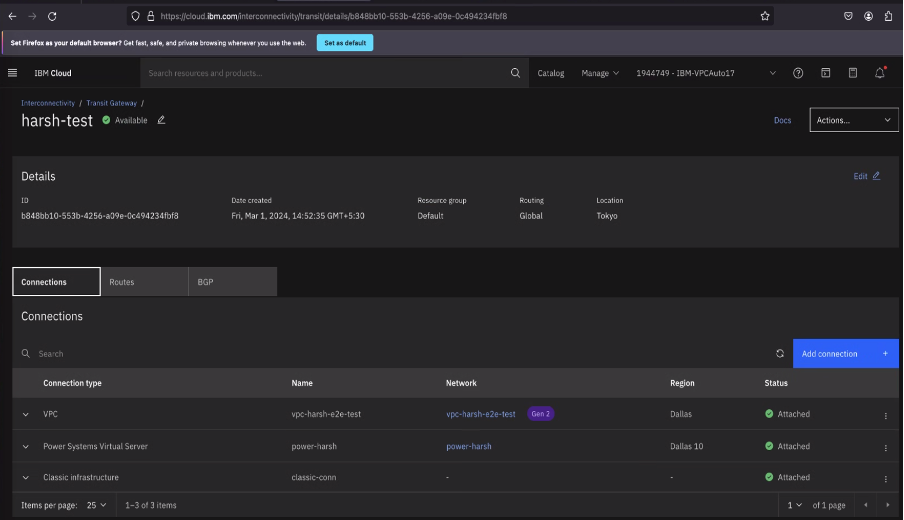 Integrating Power Virtual Server, virtual private cloud, and classic ...