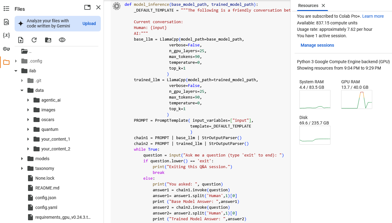 Running Instructlab In A Jupyter Notebook On Colab With A Gpu Ibm Developer