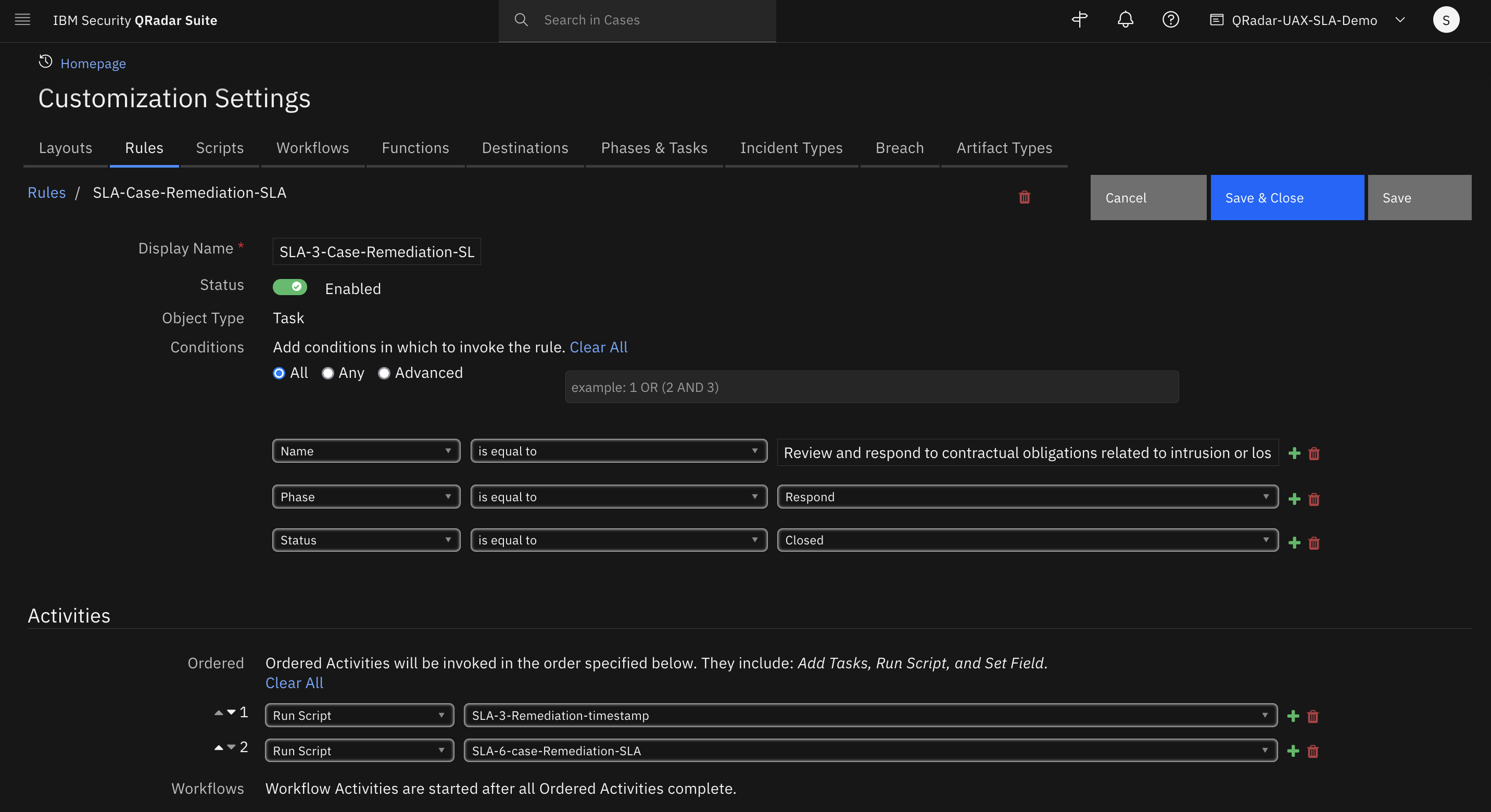 Tracking SLAs for security incidents using QRadar SOAR - IBM Developer