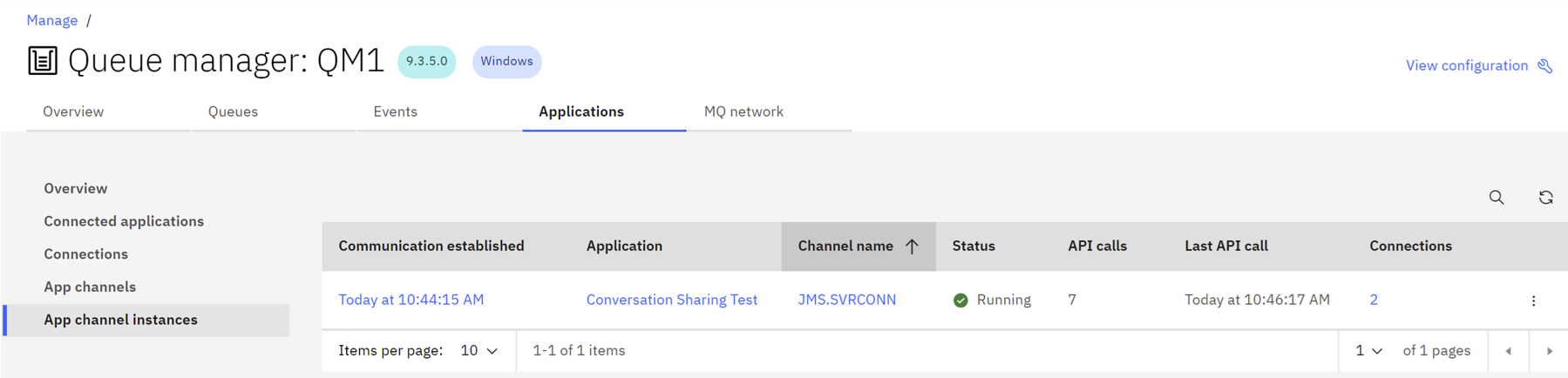 Sharing MQ JMS conversations over channel instances - IBM Developer