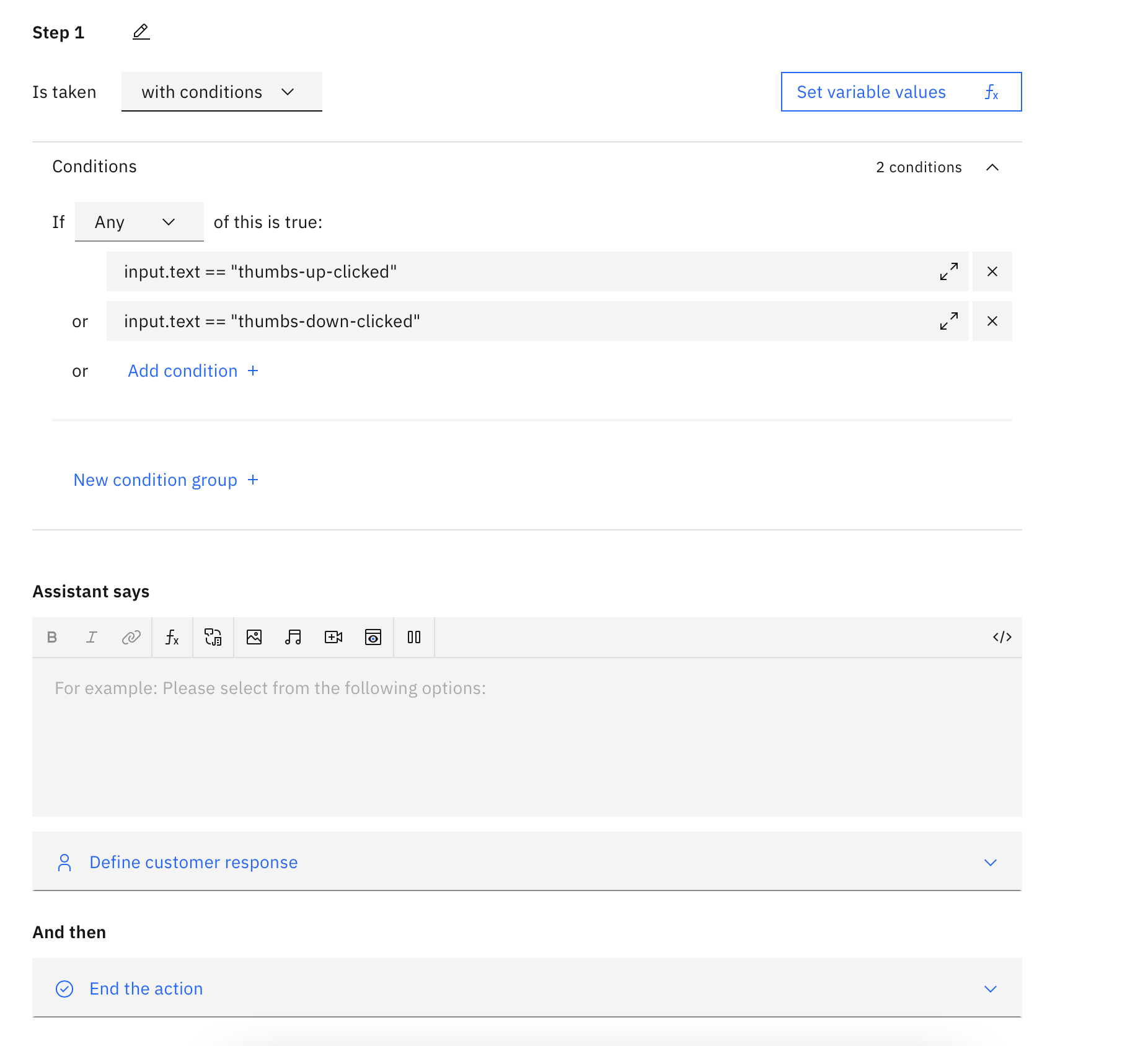 Implementing a feedback mechanism in your chatbot applications - IBM ...