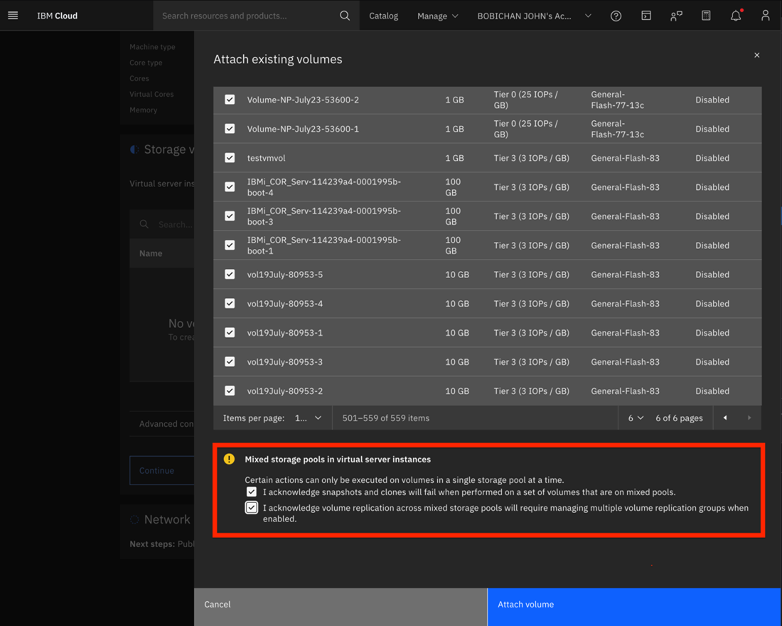 IBM Power Virtual Server 500 volumes support for IBM i virtual machines