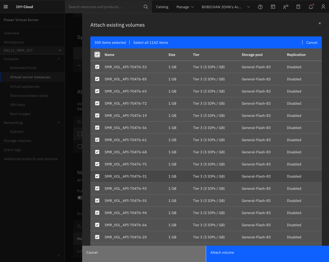 IBM Power Virtual Server 500 volumes support for IBM i virtual machines ...