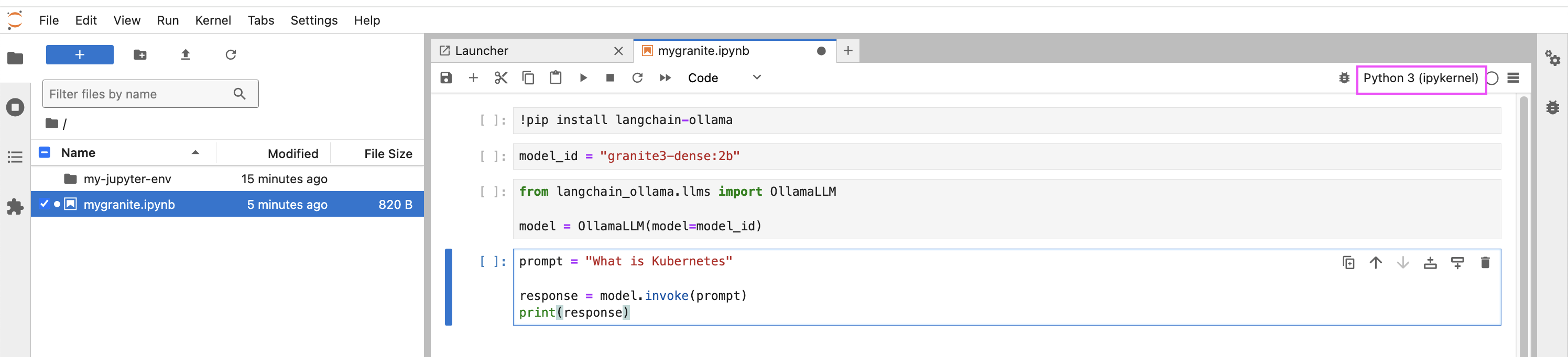 Accessing Ibm Granite Llms In Jupyter Notebook Through Ollama Ibm Developer